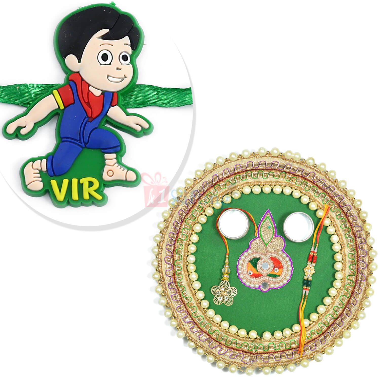 Buy or send Mauli Designer Jhalar Rakhi Thali with Angry Birds Kids ...